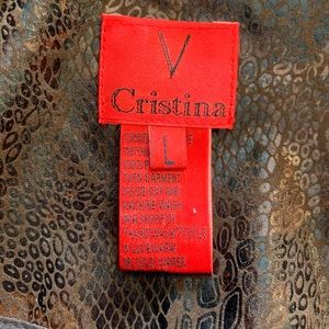 V Cristina | Jackets & Coats | V Cristina Faux Leather Rhinestone ...